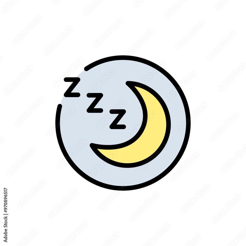 Moon simple logo. Vector symbol drawing moon icon concept for your logo ...
