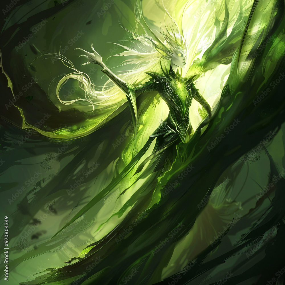 Elves were born from the magic of death magical Stock Illustration ...