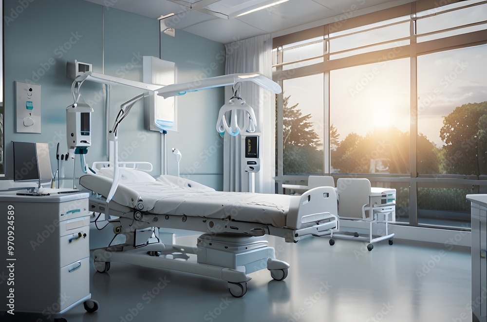 Abstract blur hospital clinic medical interior background stock photo ...