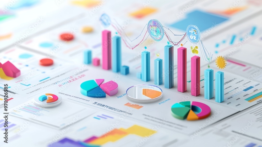 3D illustration of competitive analysis with side-by-side comparison ...