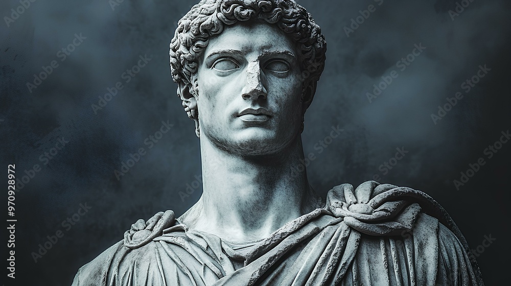 Ancient Roman Emperor Depicted as a Greek Statue in Classical Sculpture ...