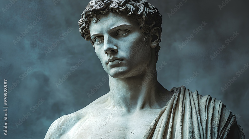 Ancient Roman Emperor Depicted as a Greek Statue in Classical Sculpture ...