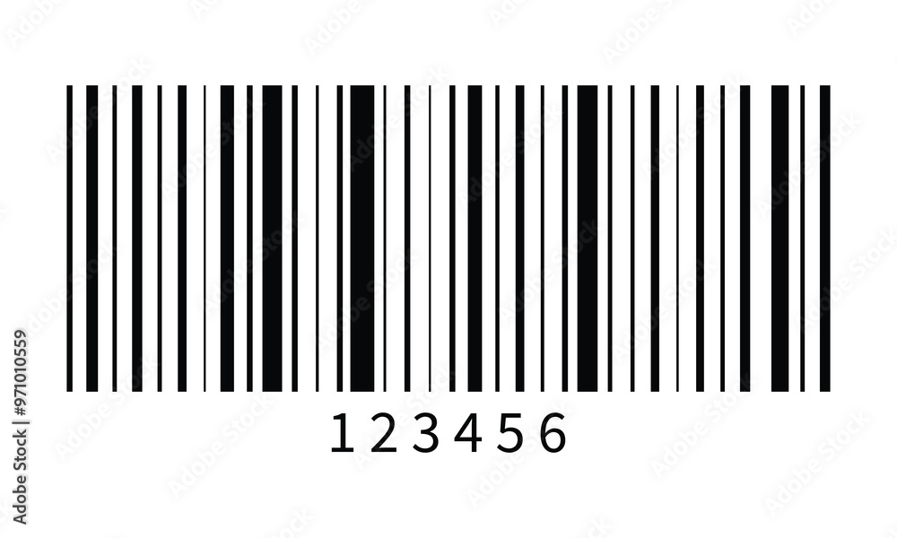 Barcode icon. Bar code label, tag, sticker template with background ...