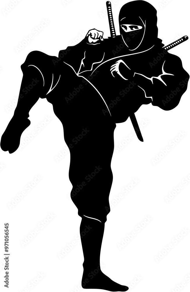 Ninjutsu fighter. Ninja, Japanese wrestler. Japan martial art. Asian ...