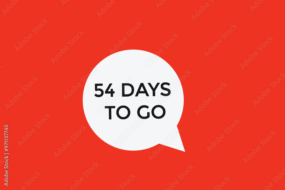 54 days to go, icon, stile, timer, countdown, clock, time, background ...