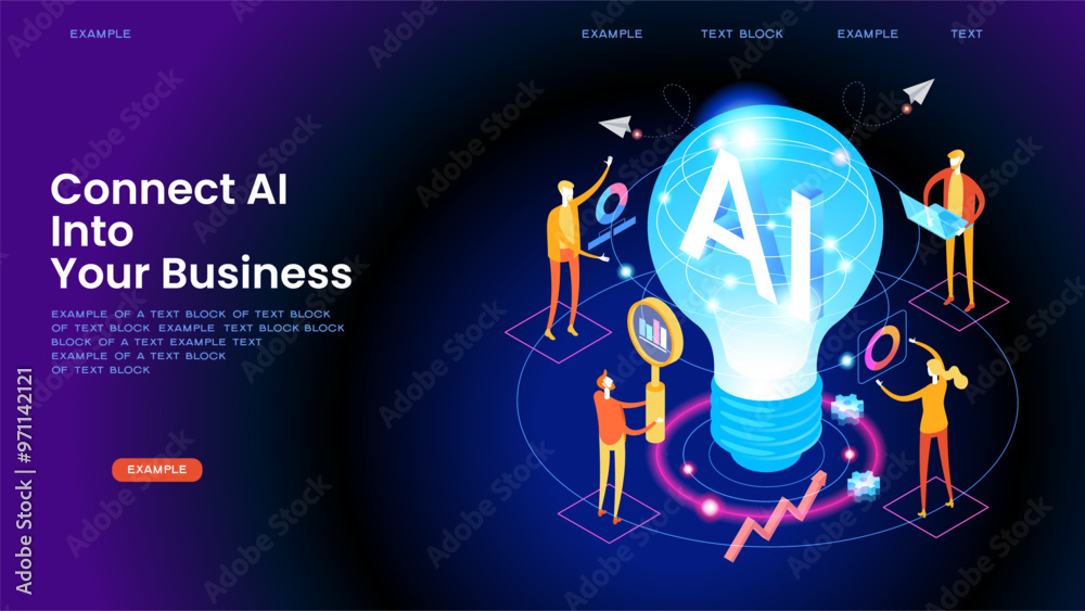 Artificial intelligence tool for data analysis business concept. AI ...