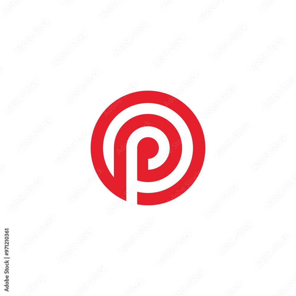 Circle Letter P logo design vector template Stock Vector | Adobe Stock