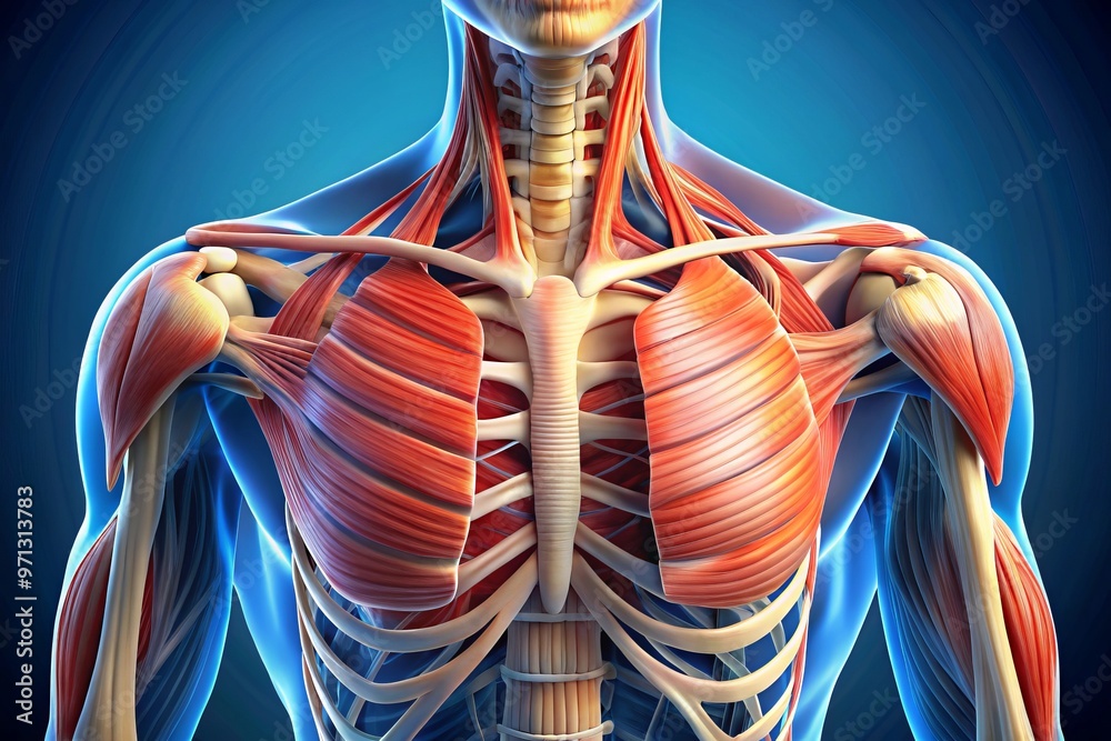 Technical illustration of human shoulder joint detailed diagram anatomy ...