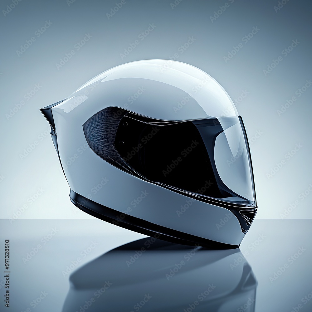 Motorcycle helmet side view with modern style Stock Photo | Adobe Stock