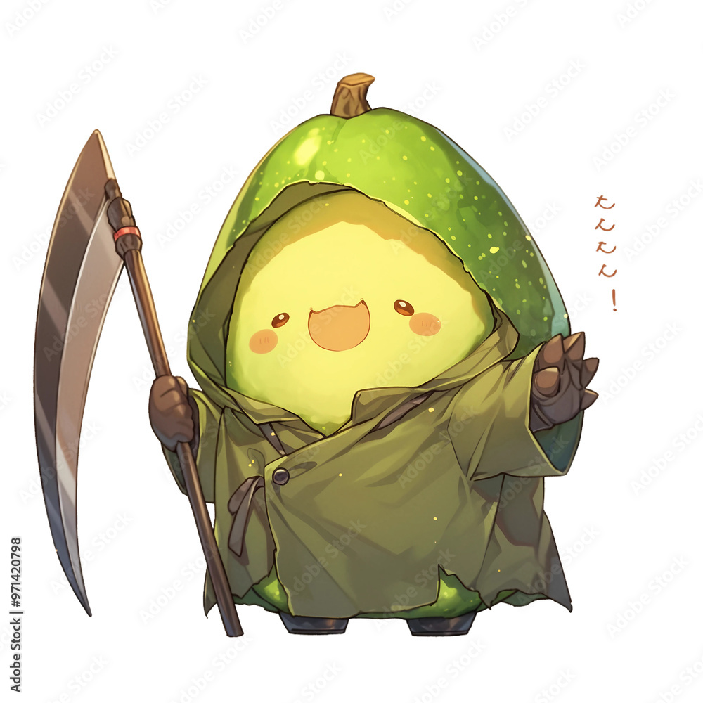 Cute Kawaii Avocado Characters dressed as halloween monsters, like ...