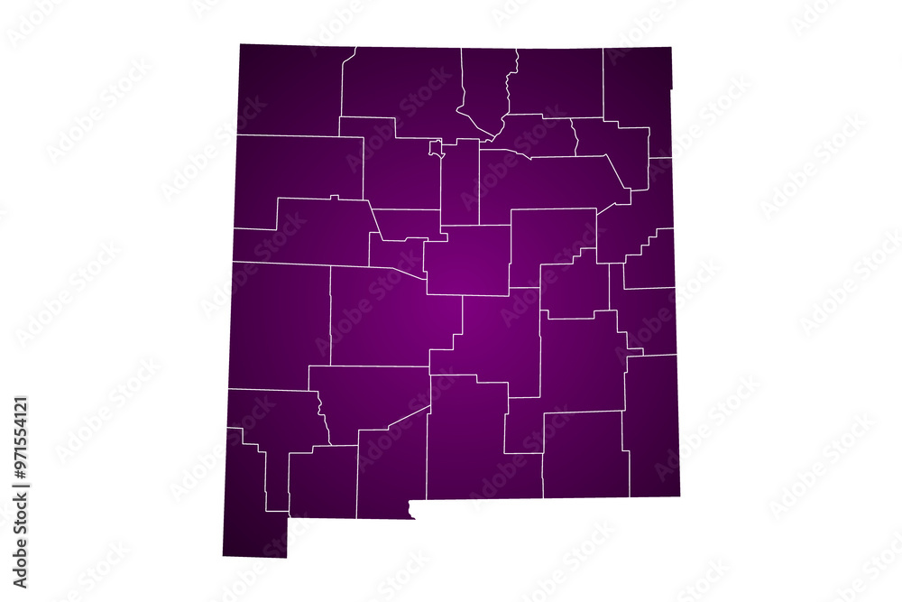 New Mexico administrative map. counties map of New Mexico, blank Map ...