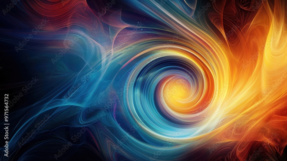 Growth from Chaos: An abstract chaotic swirl of colors and shapes that ...