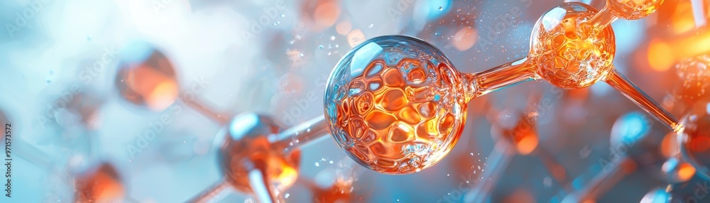 Solubility of a compound in a solution, molecules dissolving ...