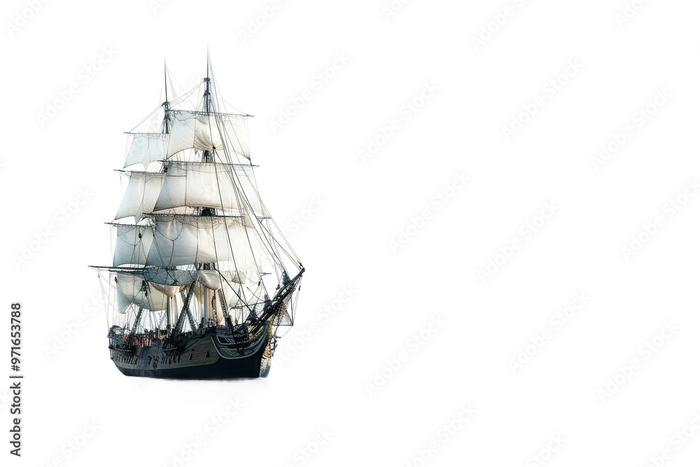 Ship in Sea Isolated on Clear Transparent Background High Resolution ...