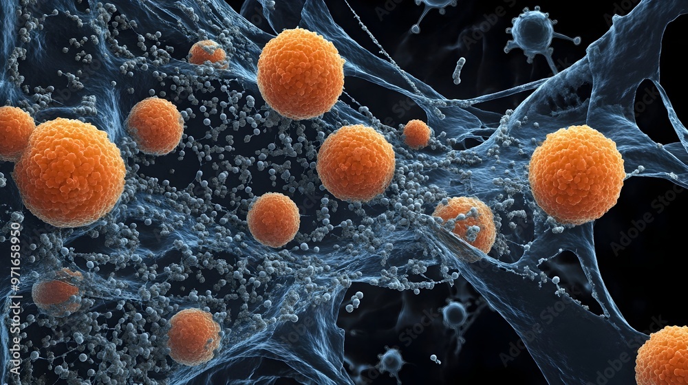 Detailed Microscopic View of Skin Cell Structures Using Transmission ...