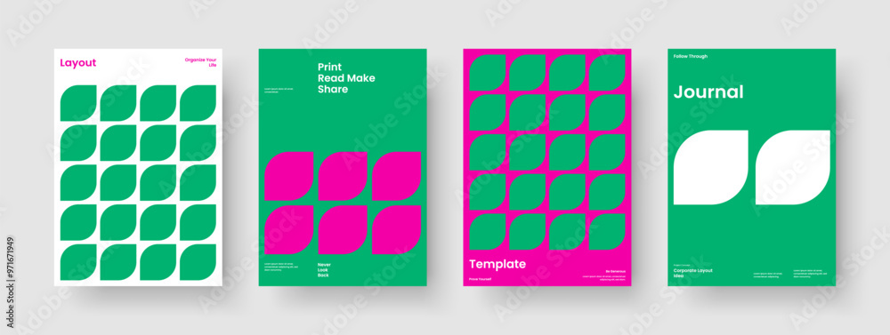 Geometric Report Layout. Abstract Brochure Design. Creative Book Cover ...