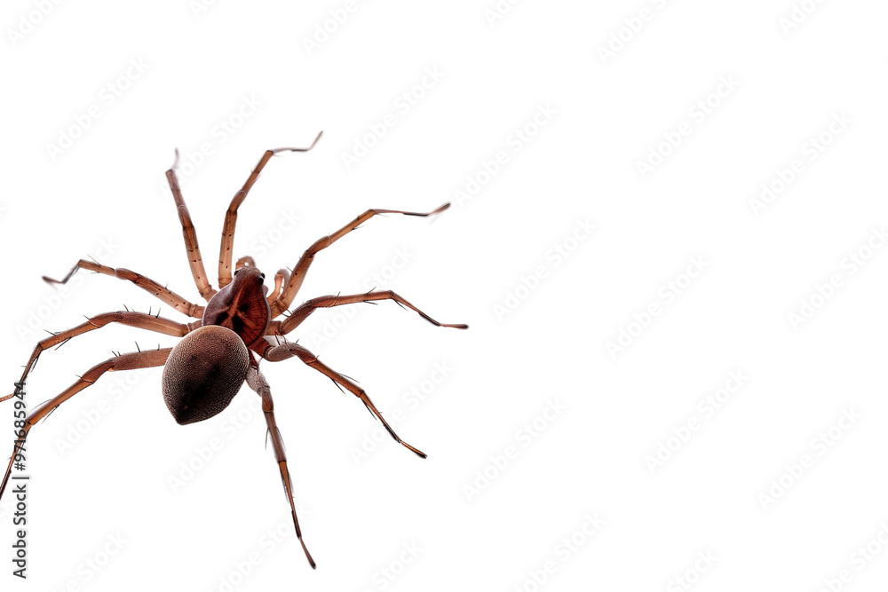 Brown Recluse spider captured with a clean background in ultra high ...
