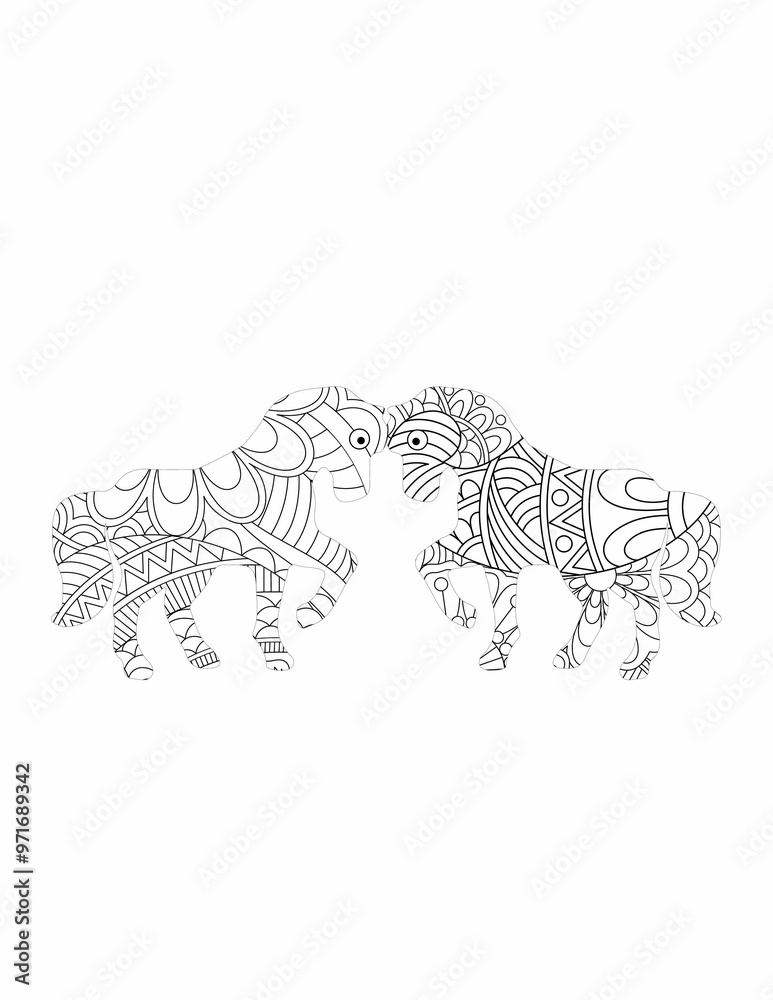 amazing animals coloring pages for kids and adult. zentangle animals ...