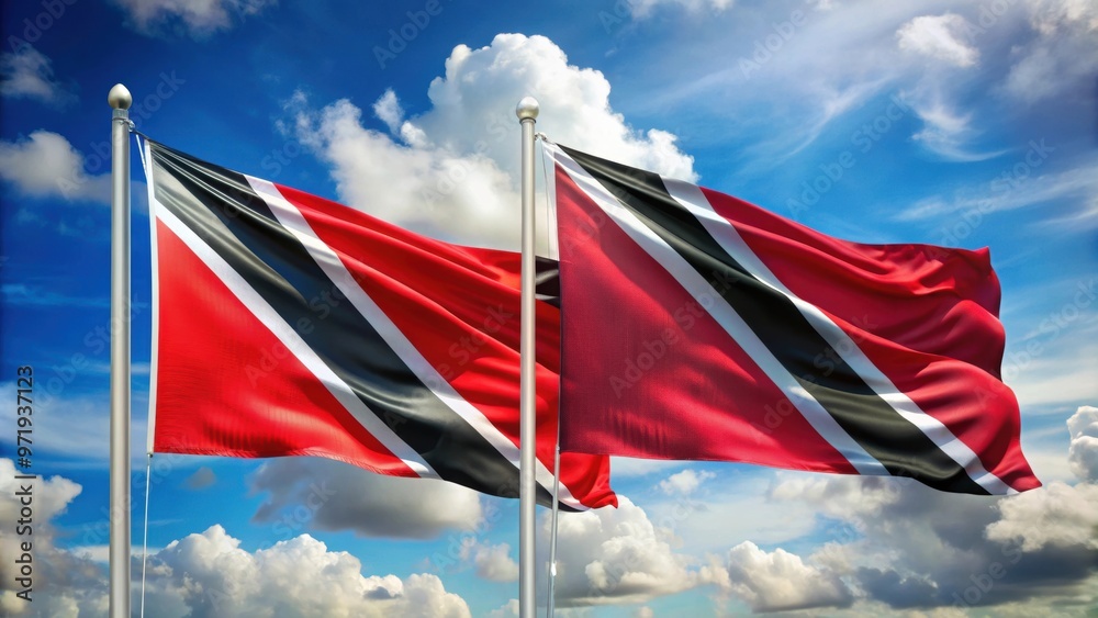 Trinidadian and Tobagonian flag waving proudly on National Day ...