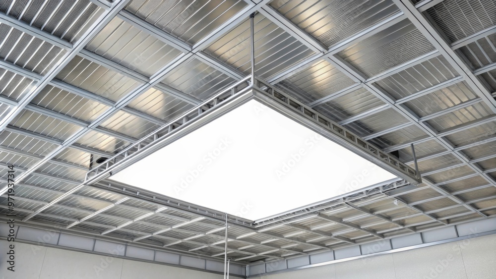 Suspended ceiling metal frame for false ceilings , metal, framework ...