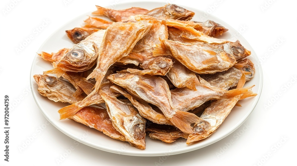 Top View of Filipino Dried Danggit (Rabbitfish) Arranged in a Circular ...