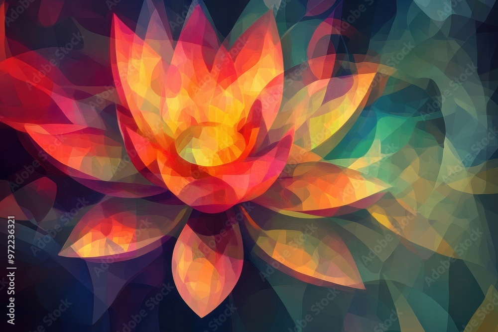 Delighted vesak observance: creative visual depiction of a lotus ...