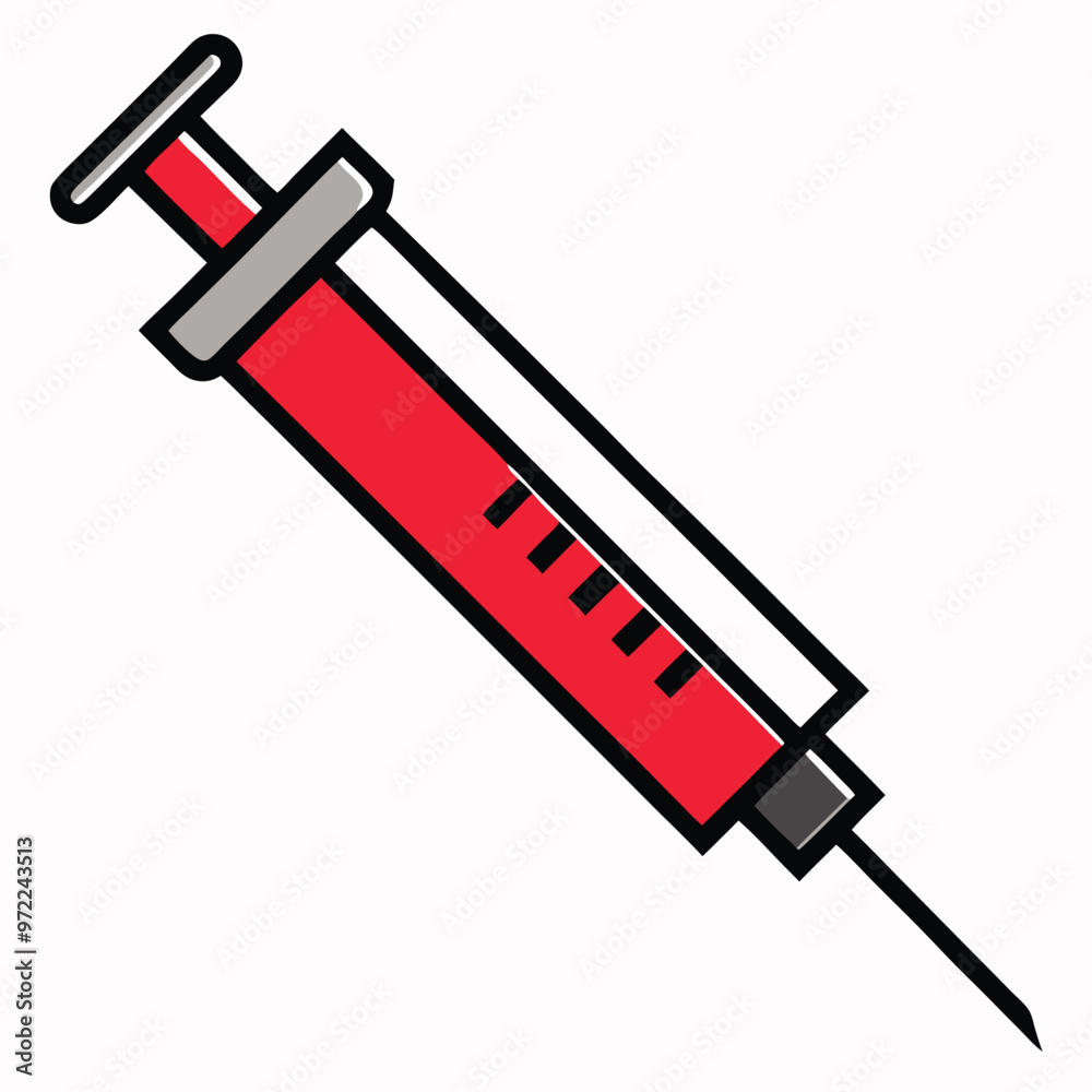 Medical Syringe Cartoon Vector icon png image drawing on white ...