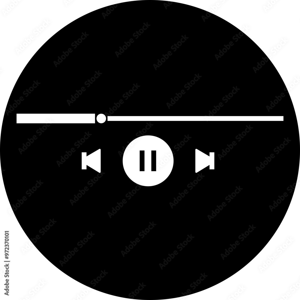 Music or video paus bar icon. Audio paus for songs or podcast playlist ...