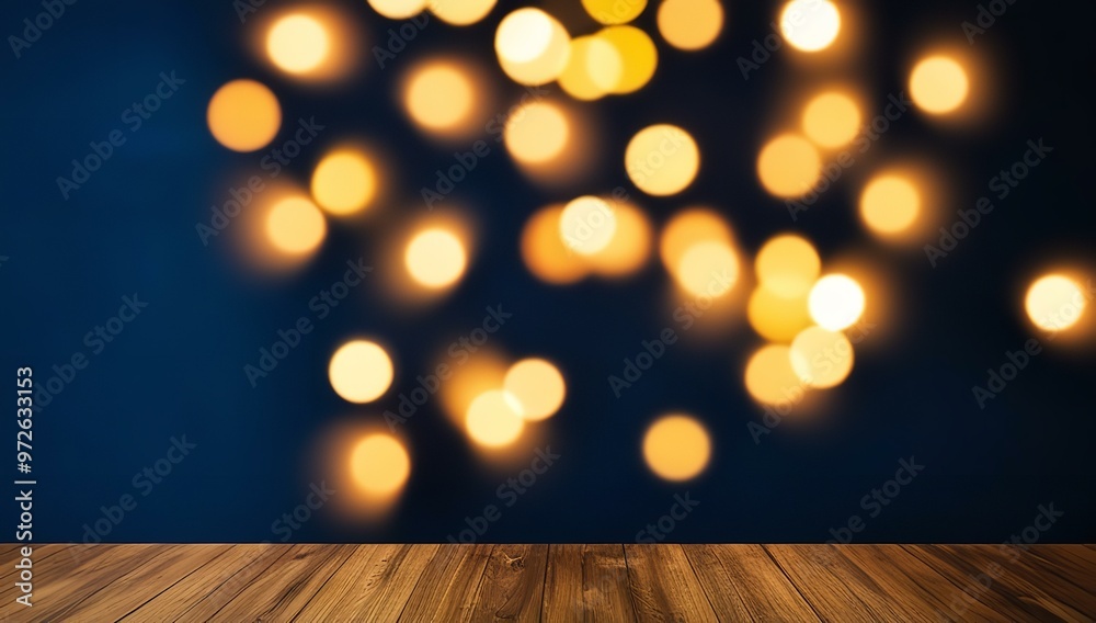 Golden Bokeh with Dark Background | Festive Lights Hanging Down ...