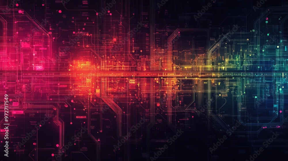 Heatmap of a subway map, with vibrant colors showing the most heavily ...