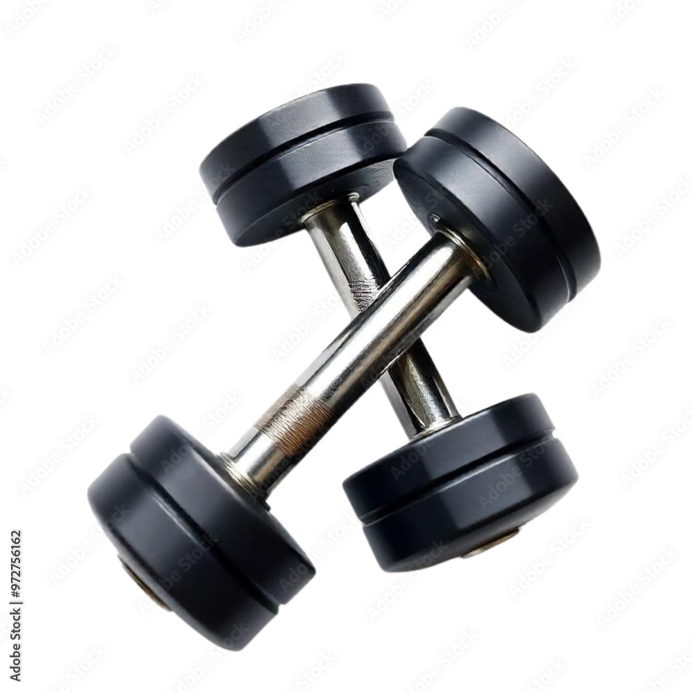 dumbbell on Isolated transparent background png. generated with AI ...