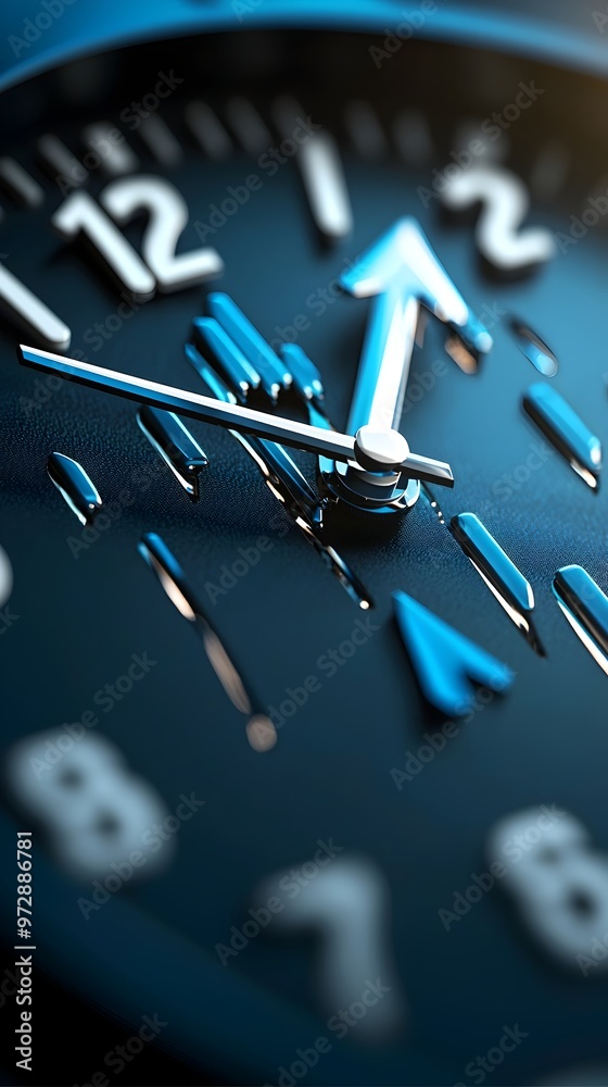 Interest Rate Symbol Downward Arrow on Clock Face,Concept of Expiring ...