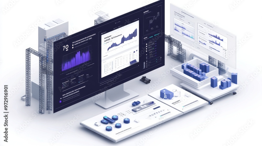 Real-time quality control dashboard with vibrant analytics, data ...