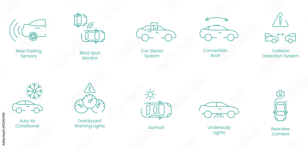 Rear Parking Sensors, Blind Spot Monitor, Car Stereo System ...