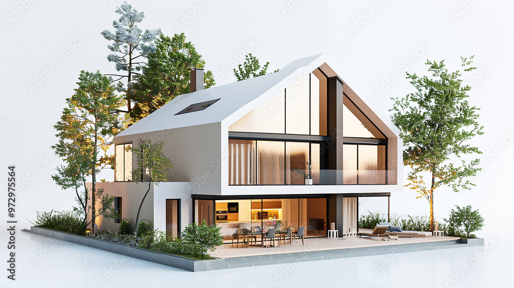 Contemporary mansion architecture in png format for stunning house ...