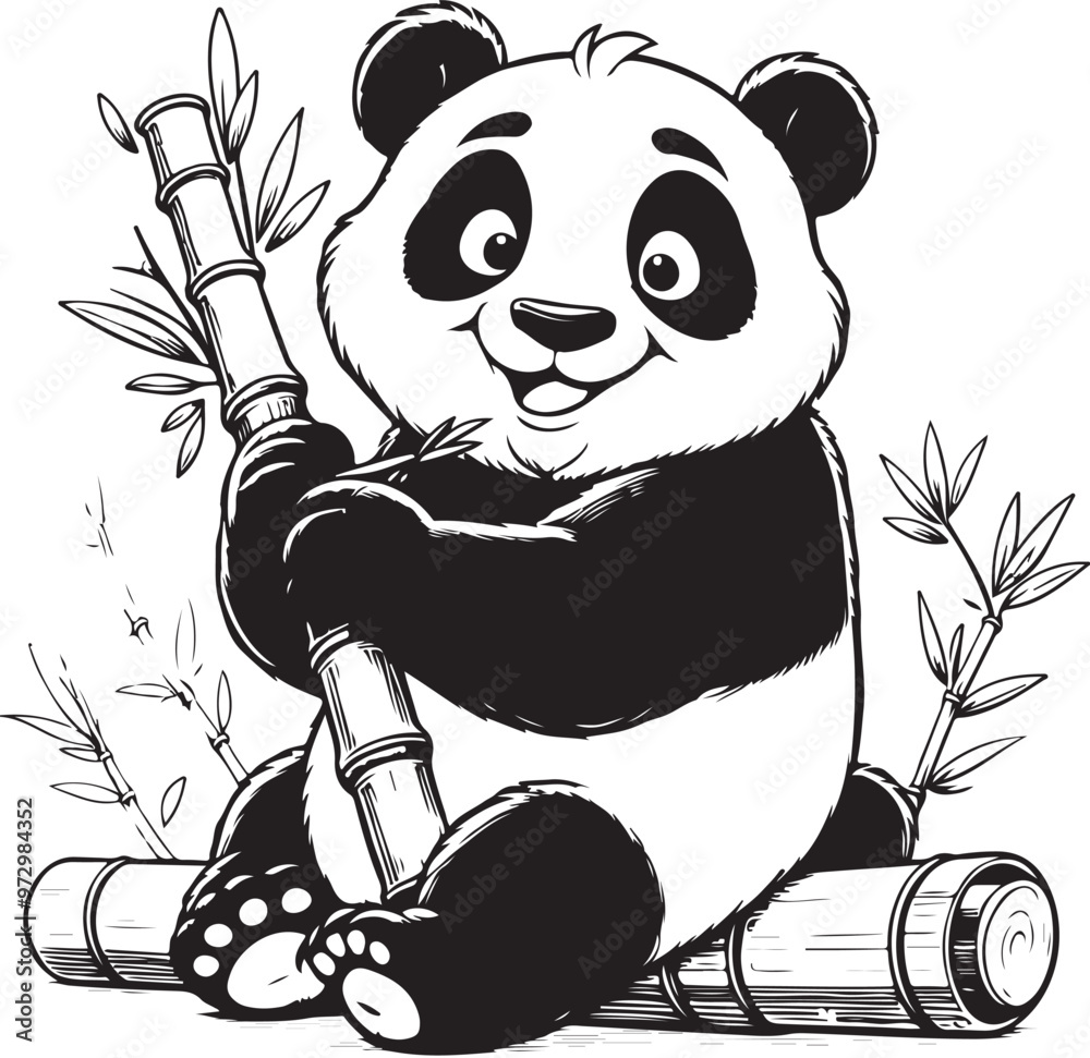 cute panda clipart vector design,awesome cute panda svg,high resolution ...