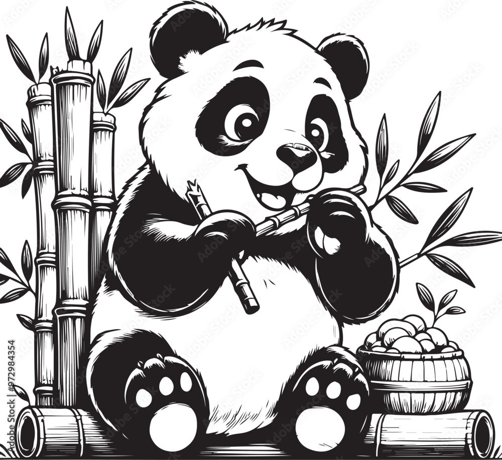cute panda clipart vector design,awesome cute panda svg,high resolution ...