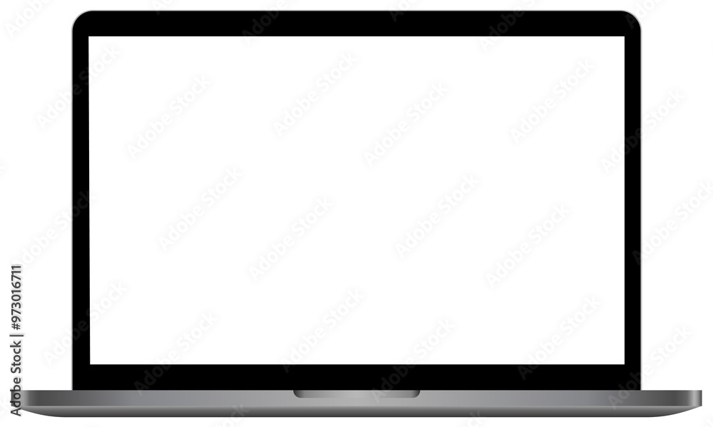 Apple MacBook Pro laptop mockup template with blank display and black ...