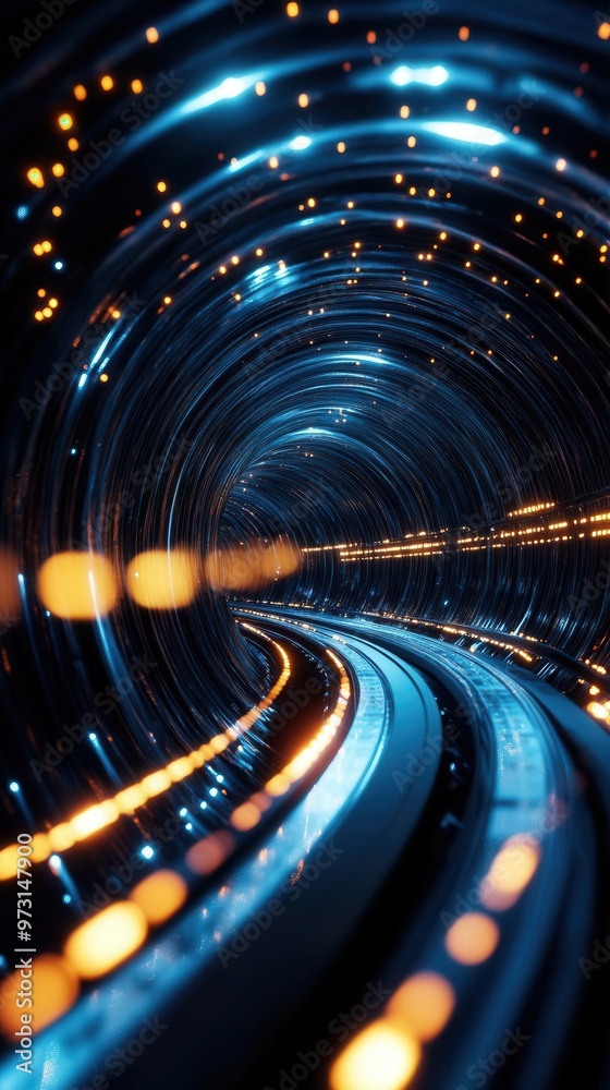 A time travel portal swirling into the future, representing a shift in ...