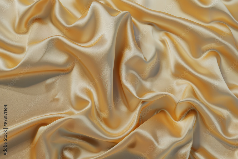 This golden sateen background showcases a soft, silky surface with a ...