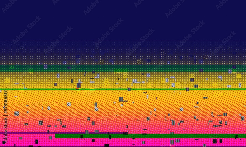 Game arcades background. 80s aesthetic. broken screen background. Retro ...