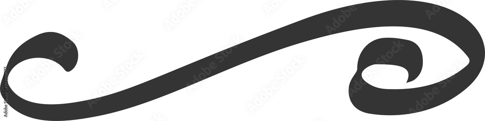 Swoosh line and underline brush stroke. Swish and curly swash hand ...