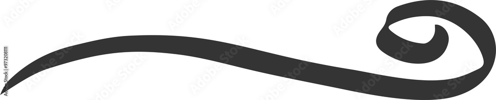 Swoosh line and underline brush stroke. Swish and curly swash hand ...