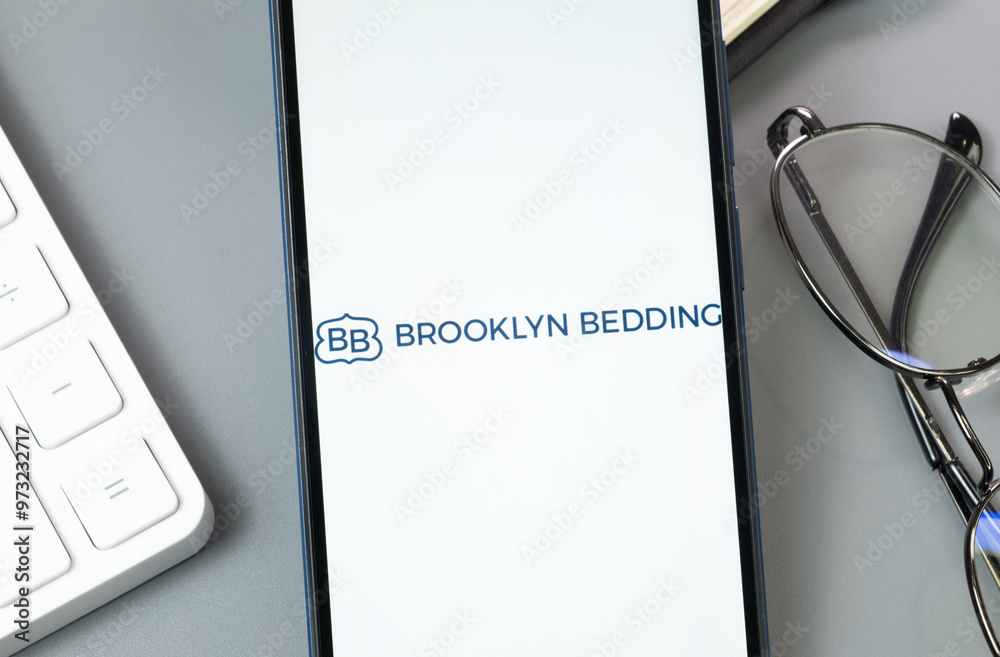 New York, USA - 30 August 2024: Brooklyn Bedding Logo on Phone Screen ...