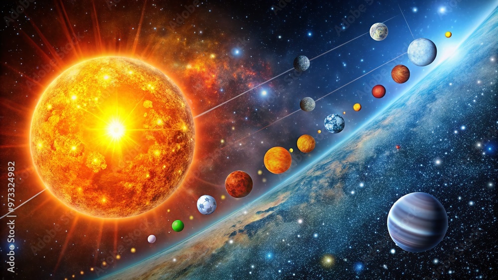 Illustrated Hertzsprung-Russell diagram shows main-sequence stars, red ...