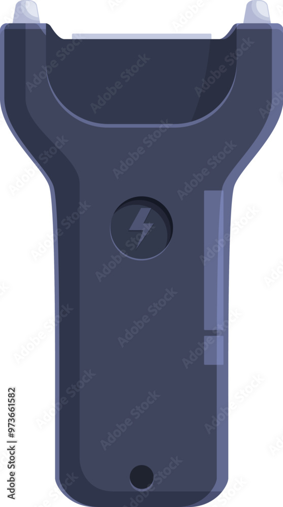 Handheld electric shocker is discharging electricity, offering a ...