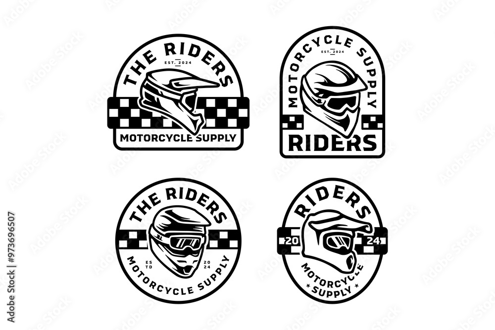 riders helmet full face with goggles logo design collection for extreme ...
