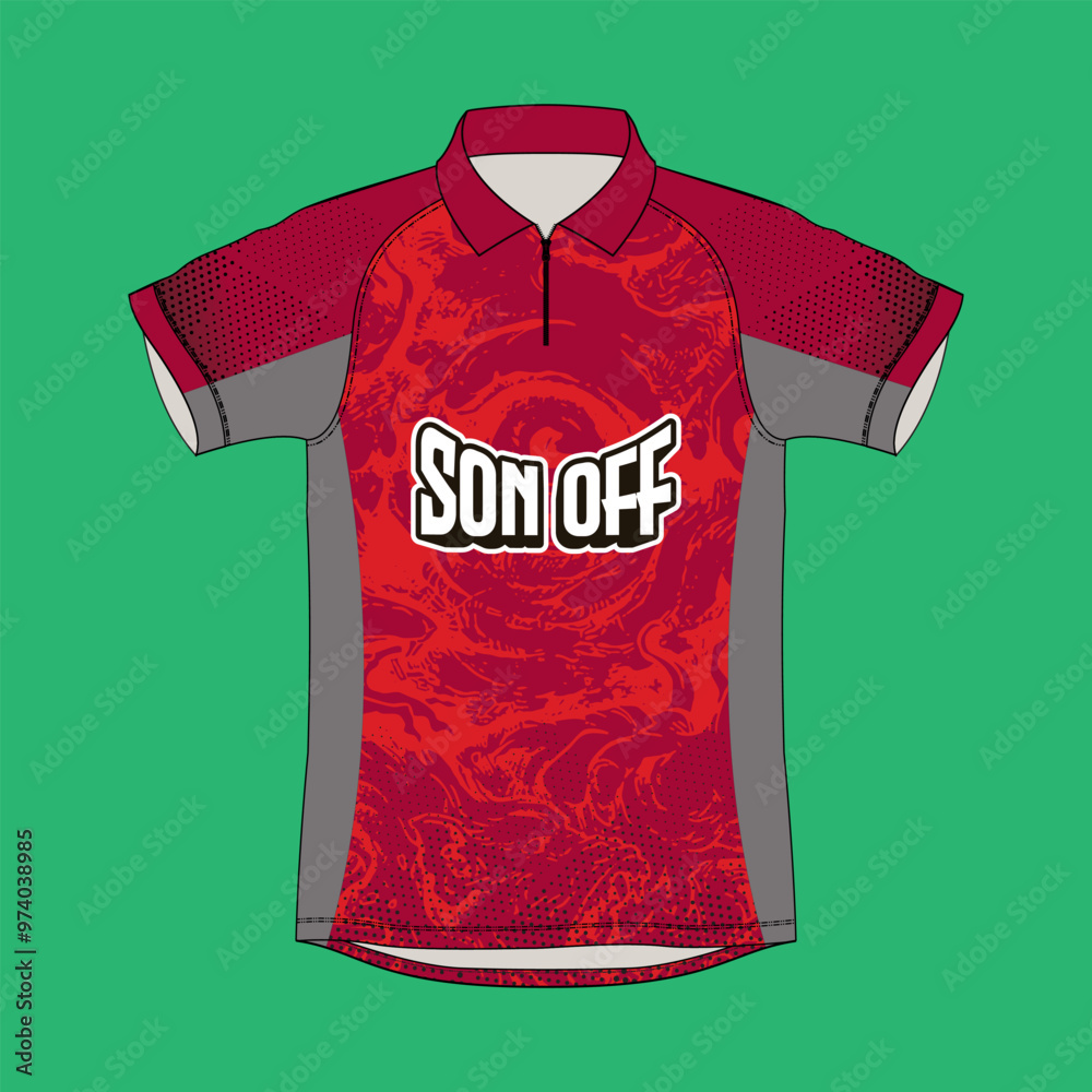 jersey design isolated pattern, cmyk color full vector Stock Vector ...