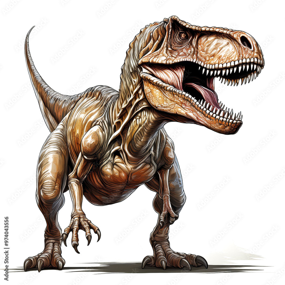 tyrannosaurus rex dinosaur white background,cutout bone figure in ...