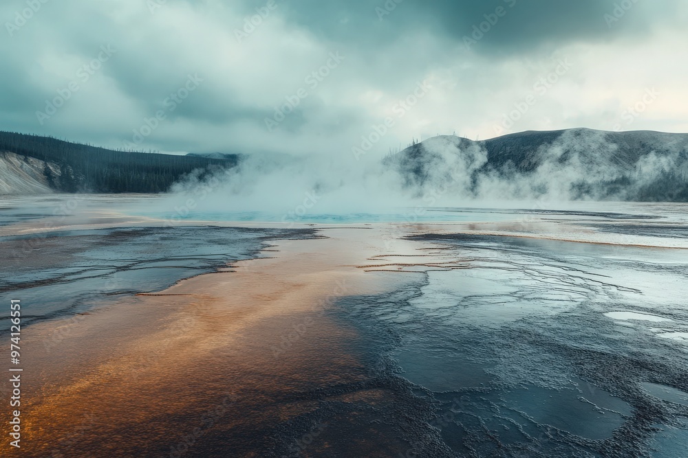 Grand prismatic spring is one of the largest and most beautiful ...